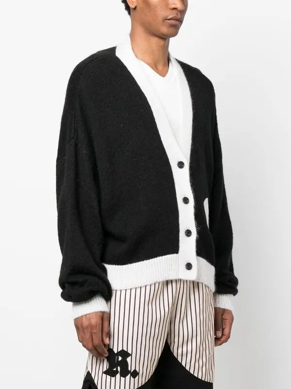 ROUGH. Logo-patch Button-up Cardigan