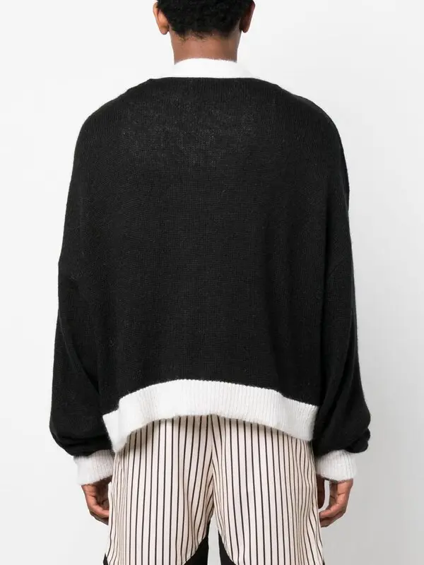 ROUGH. Logo-patch Button-up Cardigan