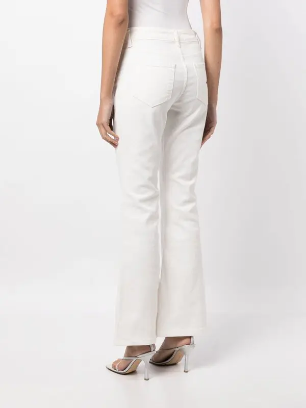 MADISON MAISON Star-print Flared Jeans - White