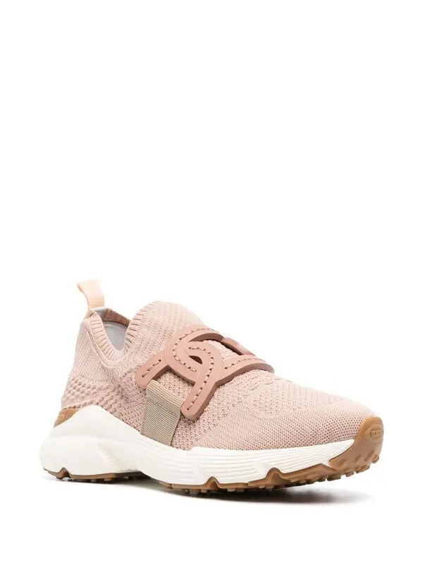 TOD'S Chain-embellished Woven Sneakers