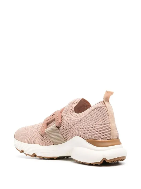 TOD'S Chain-embellished Woven Sneakers