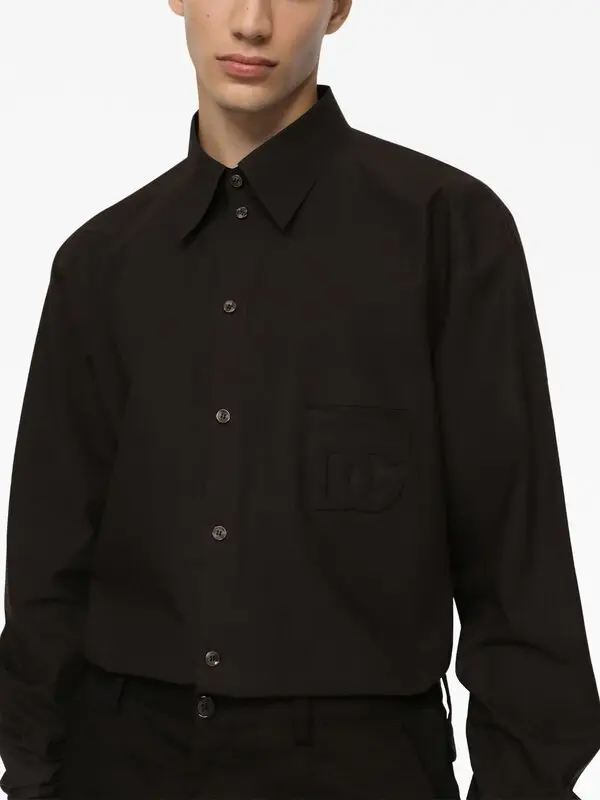 Dolce & Gabbana Logo-motif Cotton-blend Shirt