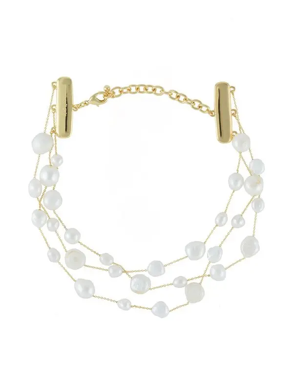 Cult Gaia Nyala Pearl Chocker - Gold