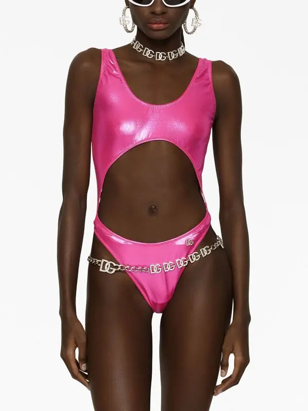 Dolce & Gabbana High-shine Cut-out Swimsuit