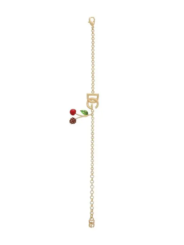 Dolce & Gabbana Logo-charm Chain Bracelet