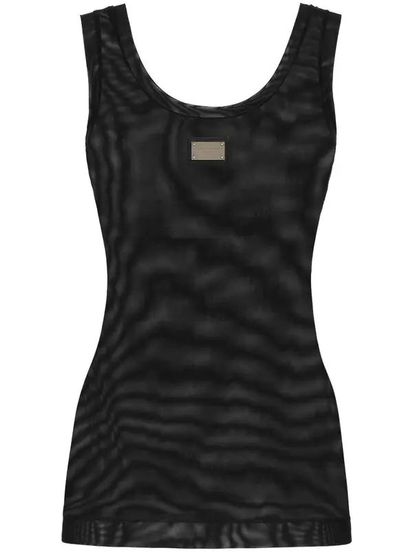 Dolce & Gabbana Logo-plaque U-neck Tank Top
