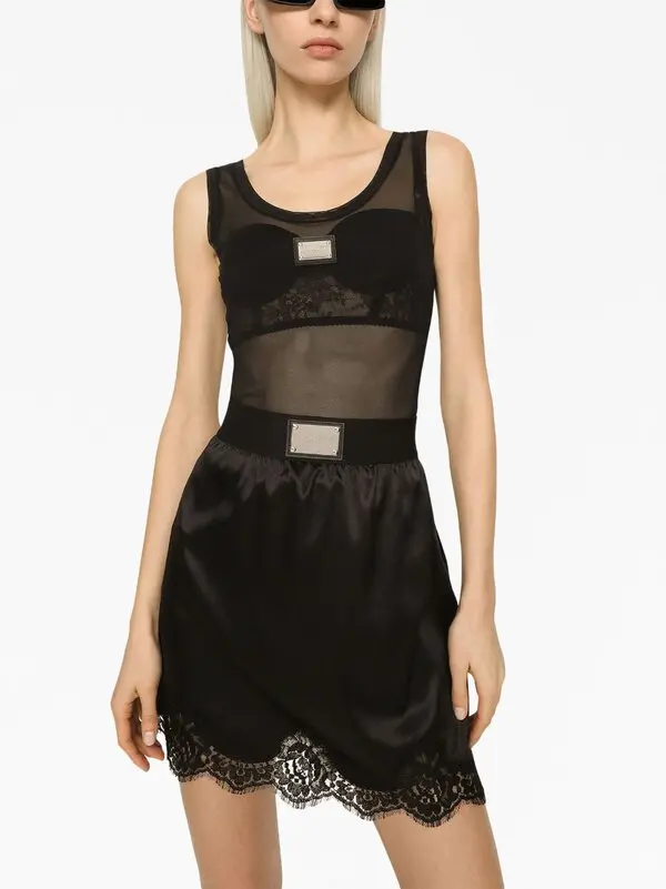 Dolce & Gabbana Logo-plaque U-neck Tank Top