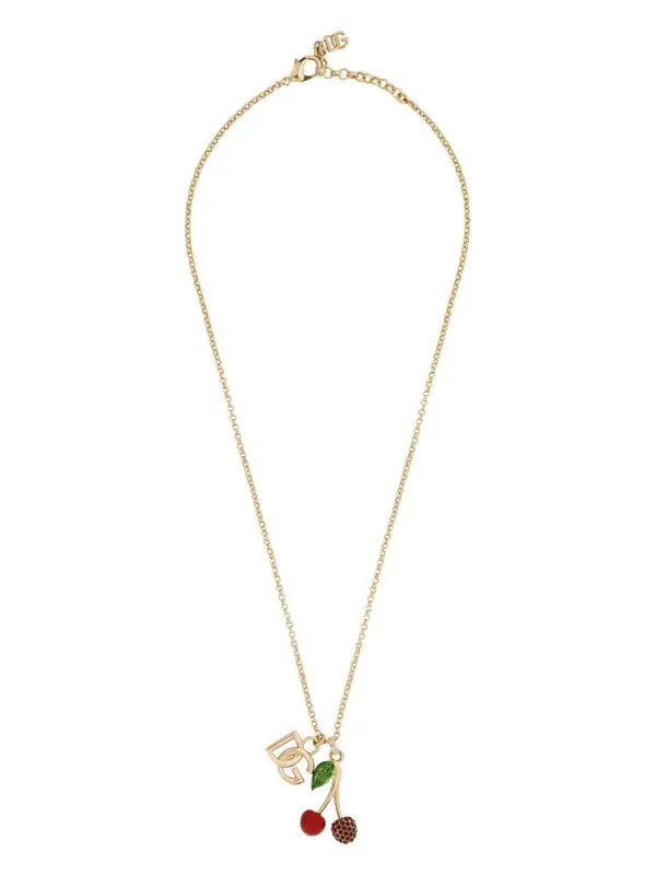 Dolce & Gabbana Logo Charm Necklace - Gold