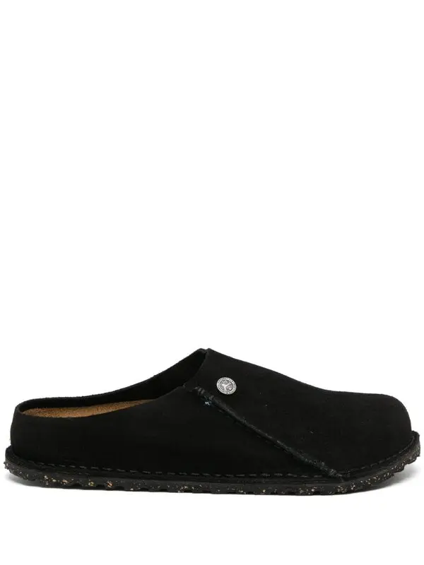 BIRKENSTOCK Zermatt Premium Suede Slippers - Black