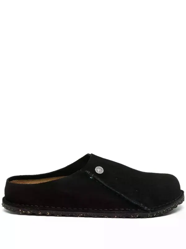 BIRKENSTOCK Zermatt Premium Suede Slippers - Black