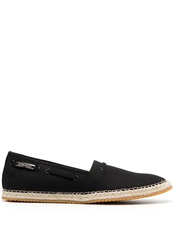 Roberto Cavalli Logo Plaque Espadrilles - Black