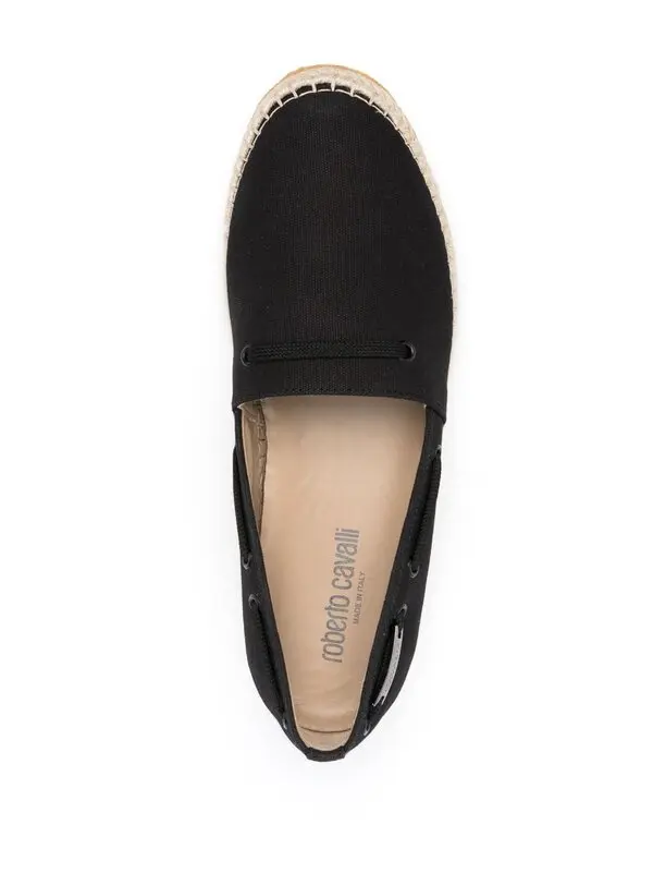 Roberto Cavalli Logo Plaque Espadrilles - Black
