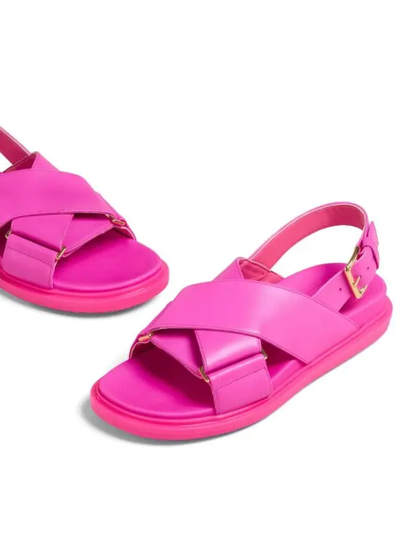 Marni Fussbet Leather Sandals - Pink