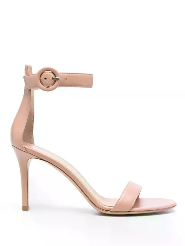 GIANVITO ROSSI Portofino 100mm Leather Sandals - Pink