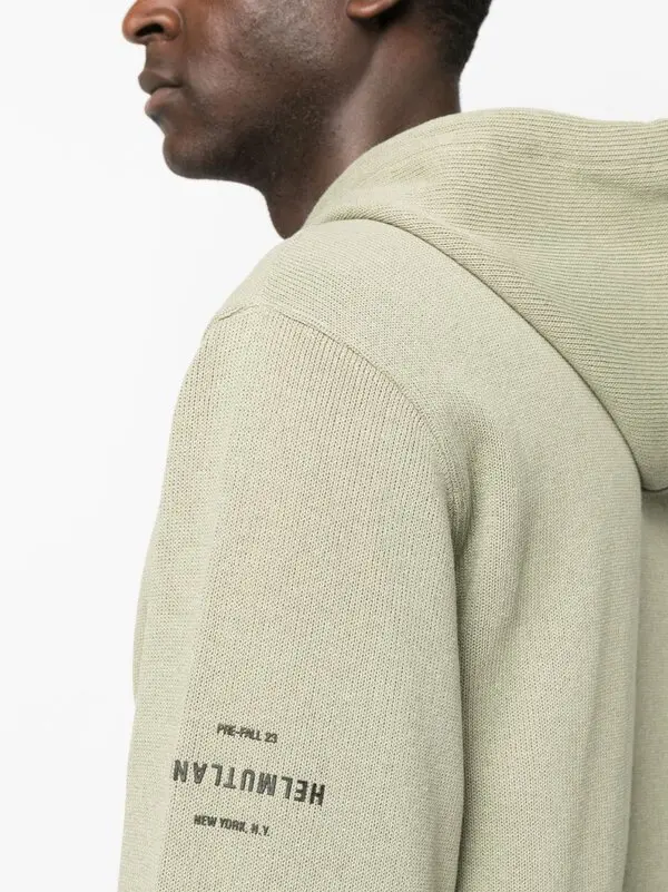 Helmut Lang Zip-up Drawstring Hoodie