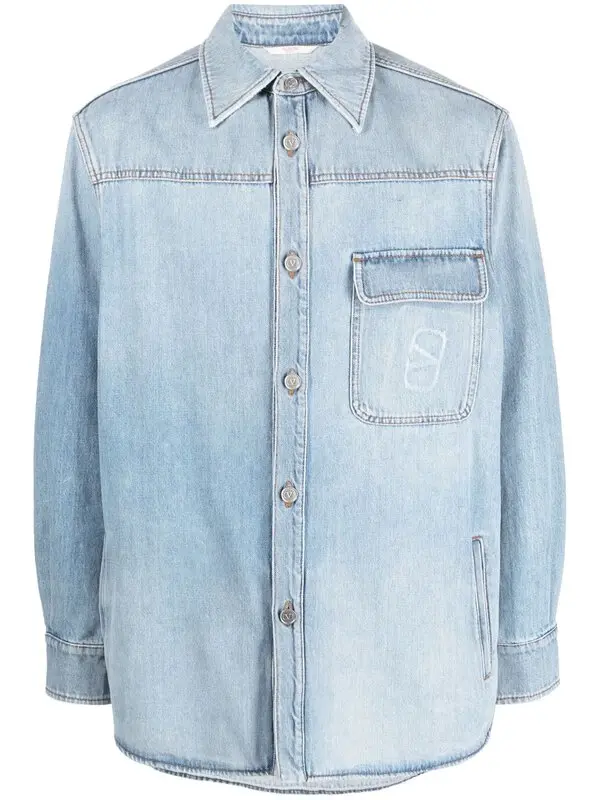 Valentino Garavani Vlogo Denim Shirt