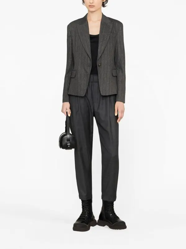 Brunello Cucinelli Single-breasted Blazer - Grey