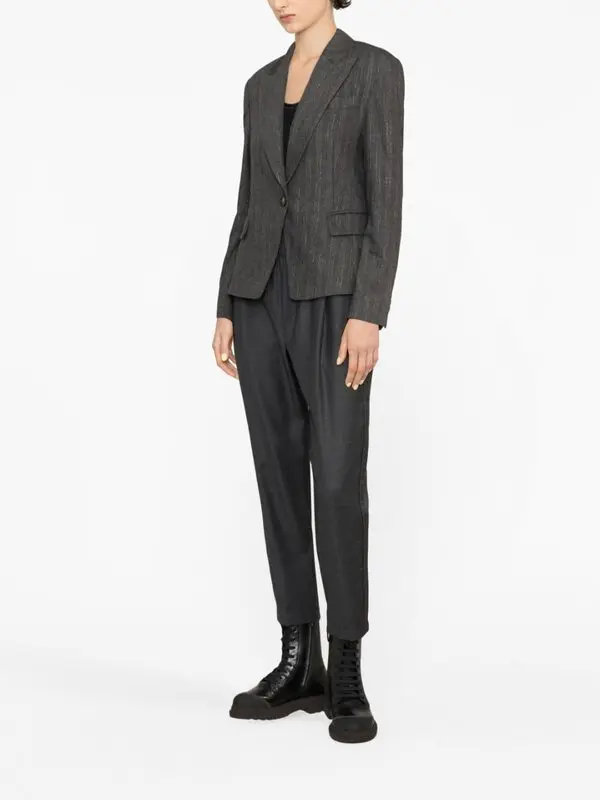 Brunello Cucinelli Single-breasted Blazer - Grey