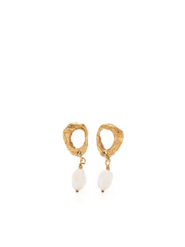 LOVENESS LEE Dio Aurum Pearl-embellished Drop Earrings - Gold