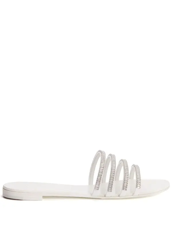 GIUSEPPE ZANOTTI Iride Crystal-embellished Sandals - White