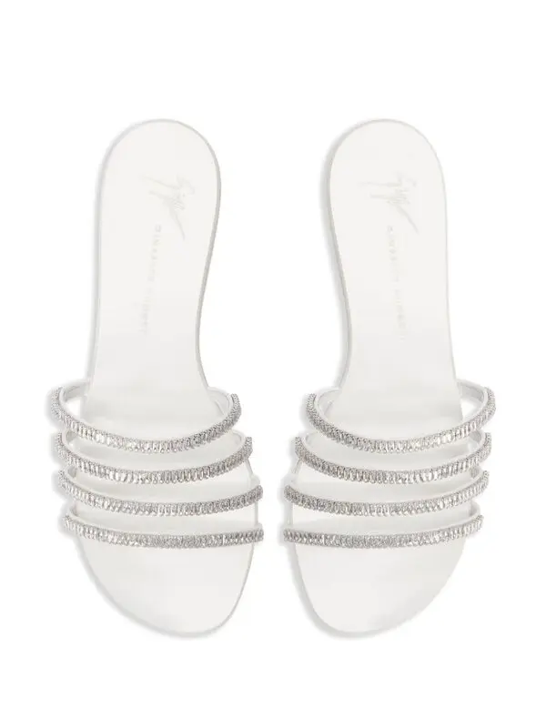 GIUSEPPE ZANOTTI Iride Crystal-embellished Sandals - White