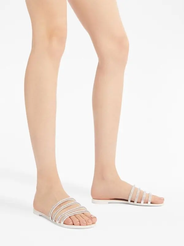 GIUSEPPE ZANOTTI Iride Crystal-embellished Sandals - White