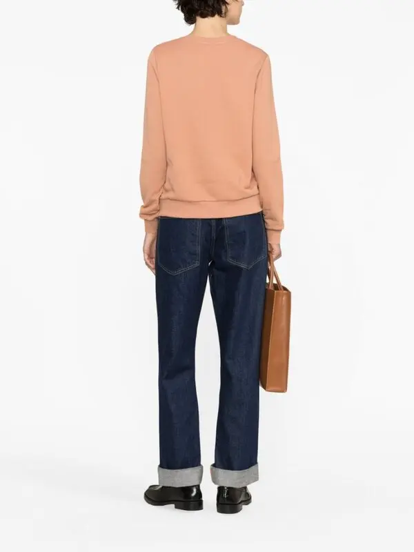 A.p.c. Madame Logo-print Cotton Sweatshirt - Pink