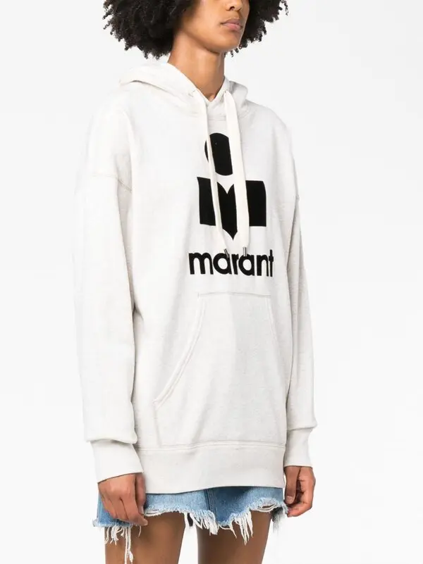 MARANT ETOILE Logo Print Cotton Blend Hoodie