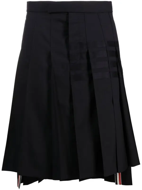Thom Browne 4-bar Woollen Pleated Skirt