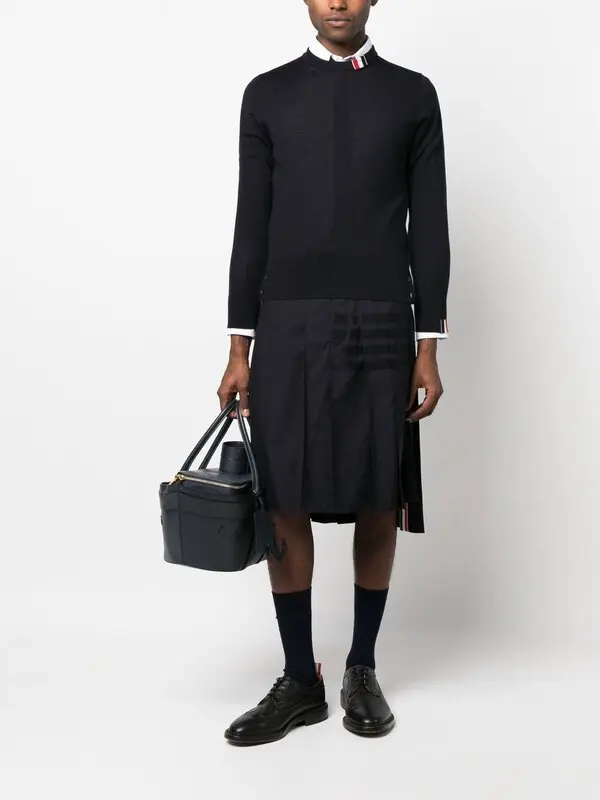 Thom Browne 4-bar Woollen Pleated Skirt