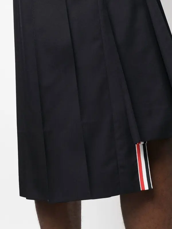 Thom Browne 4-bar Woollen Pleated Skirt