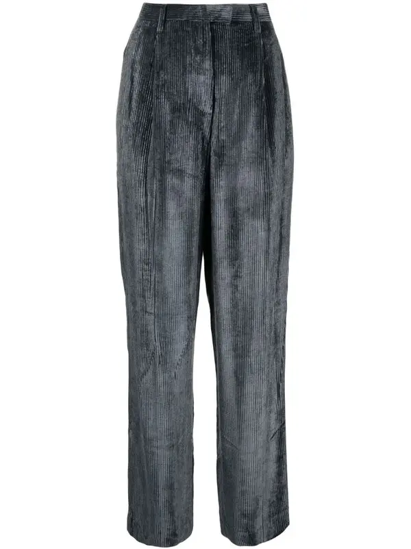 Brunello Cucinelli Corduroy Tapered Trousers - Blue
