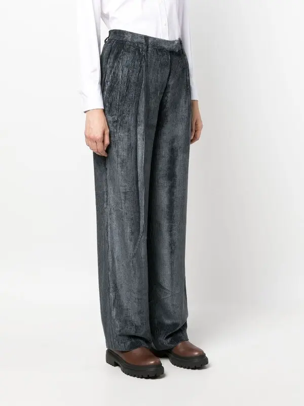 Brunello Cucinelli Corduroy Tapered Trousers - Blue