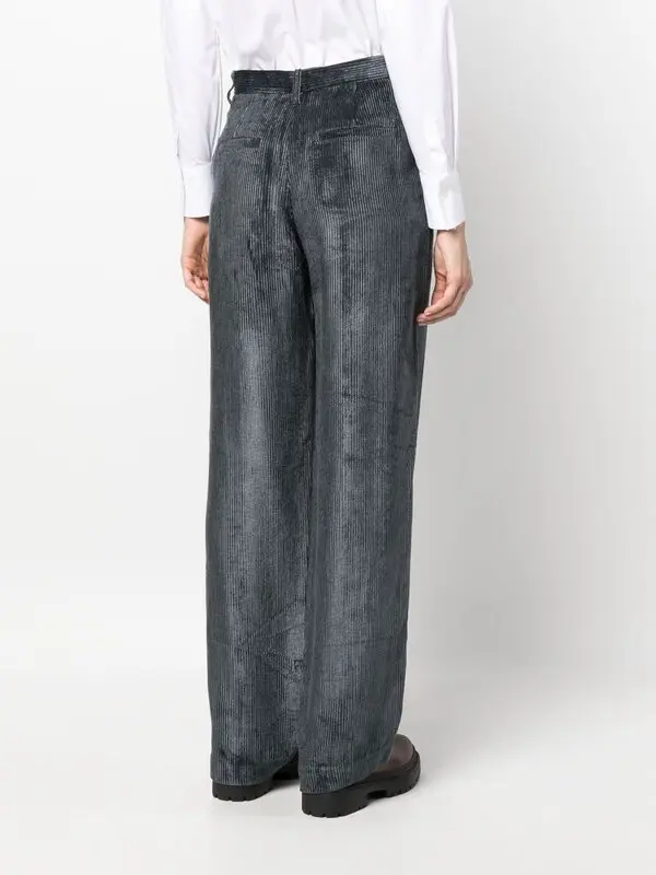 Brunello Cucinelli Corduroy Tapered Trousers - Blue