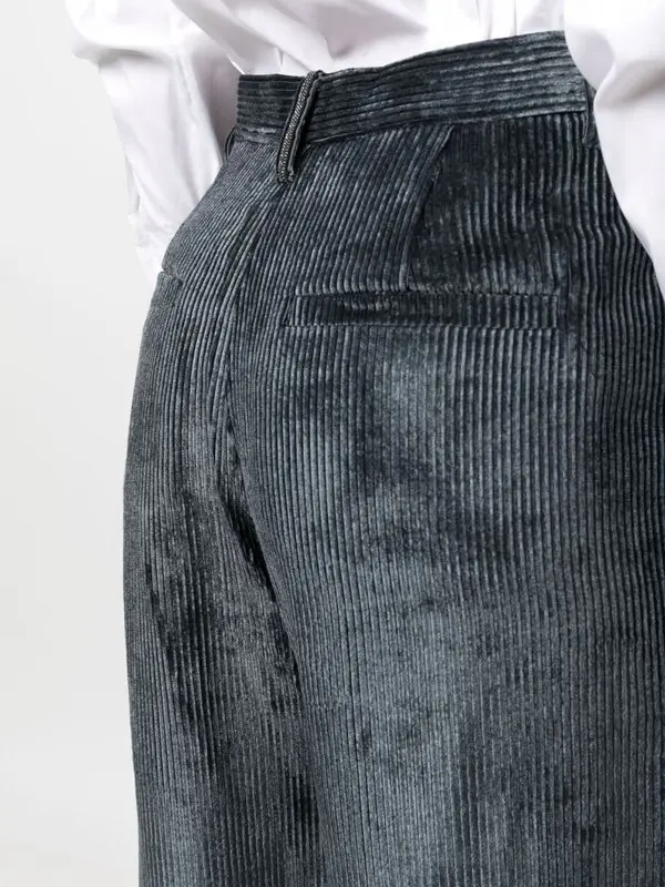 Brunello Cucinelli Corduroy Tapered Trousers - Blue