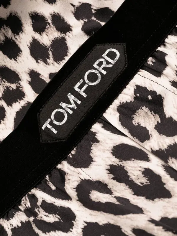 TOM FORD Leopard-print Silk Boxer