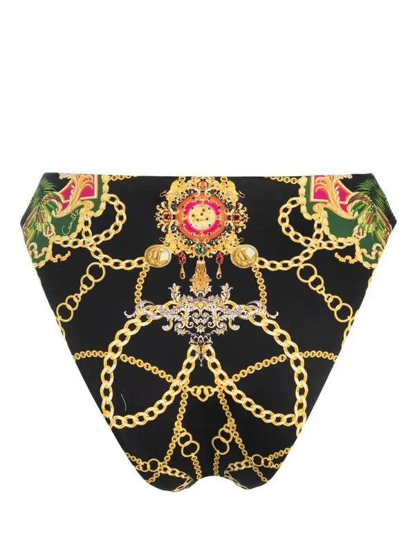 Camilla Jealousy And Jewels Baroque-print Bikini Bottom