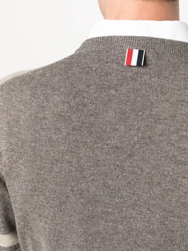 Thom Browne 4-bar Stripe Cashmere Jumper - Neutrals