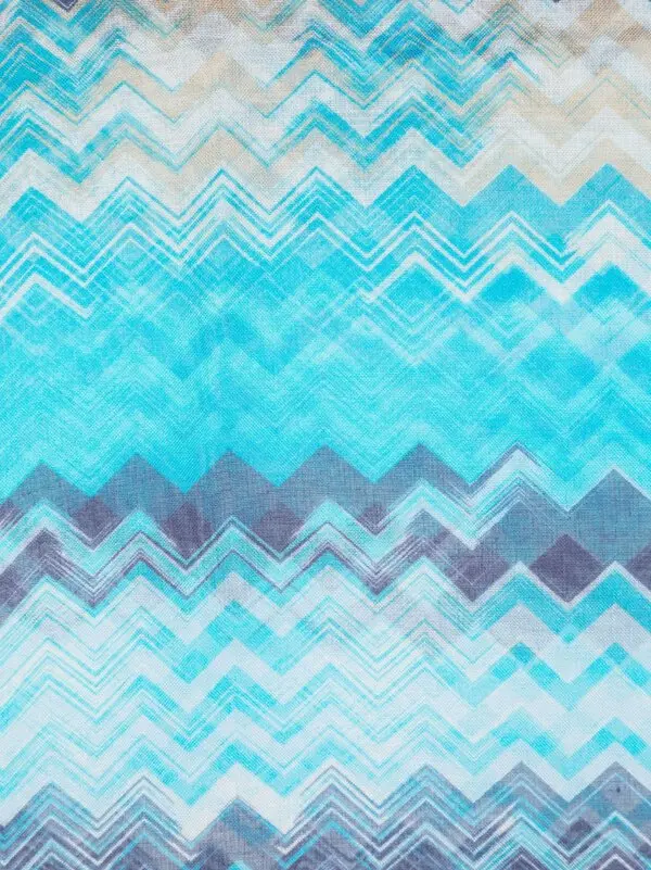 Missoni Zig-zag Print Scarf - Blue