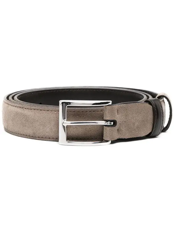 Hogan Buckle-fastening Suede Belt - Brown