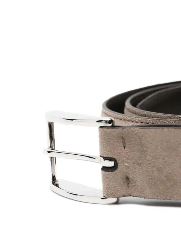 Hogan Buckle-fastening Suede Belt - Brown