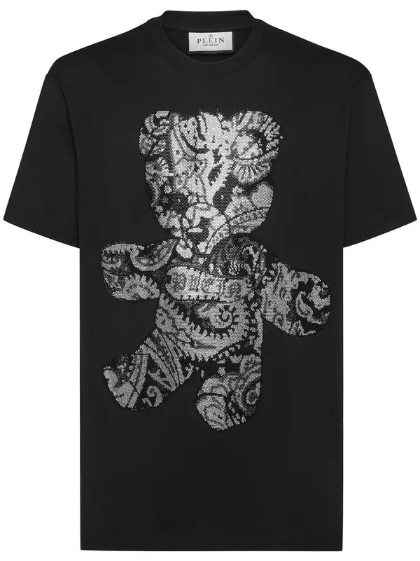 Philipp Plein Paisley Teddy Bear-print T-shirt - Black