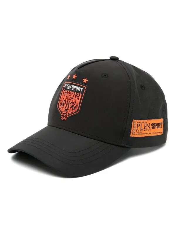 PLEIN SPORT Logo-patches Curved-peak Cap - Black