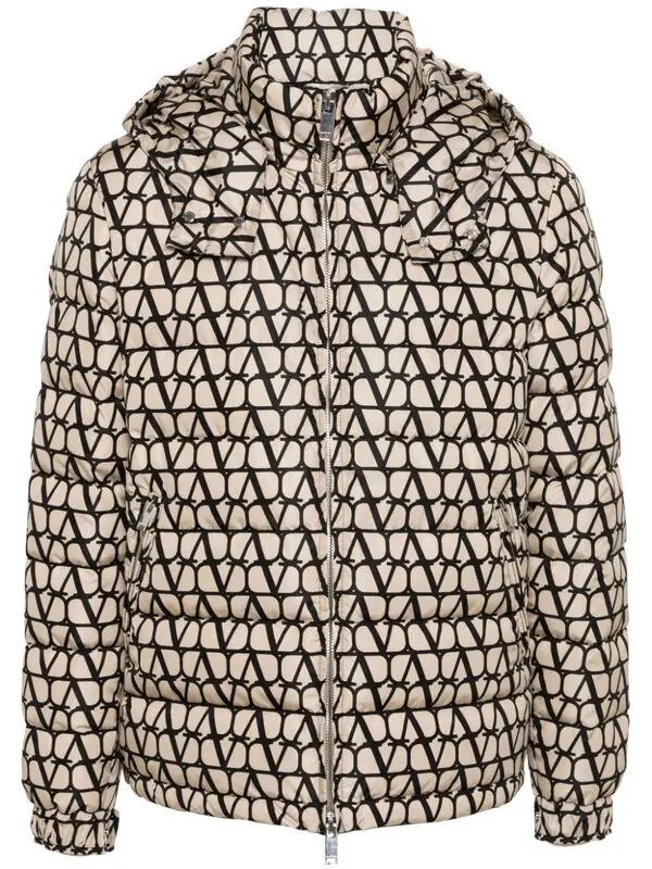 Valentino Garavani Toile Iconographe Down Jacket - Neutrals