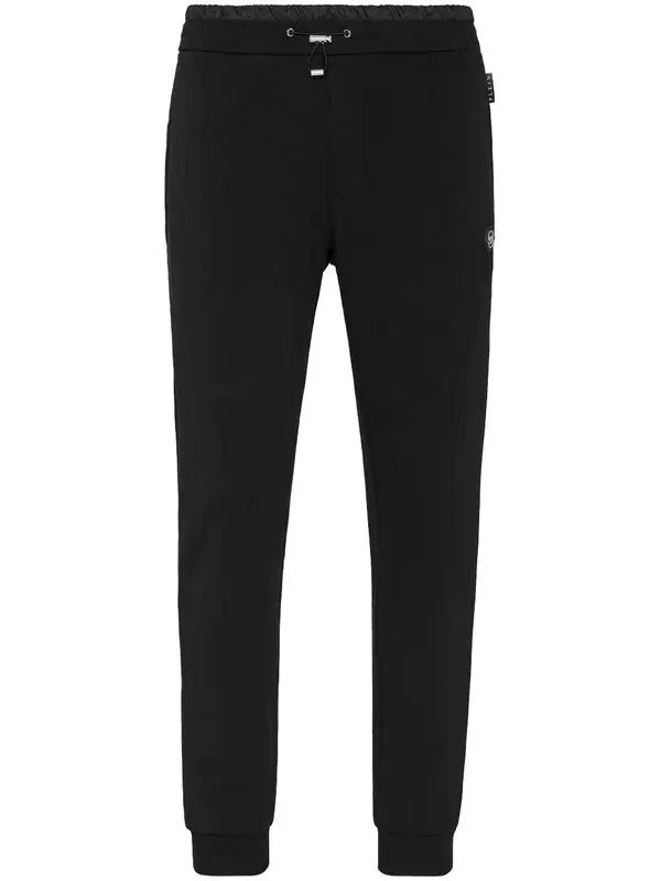 Philipp Plein Logo-patch Drawstring Track Pants - Black