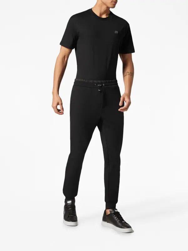 Philipp Plein Logo-patch Drawstring Track Pants - Black