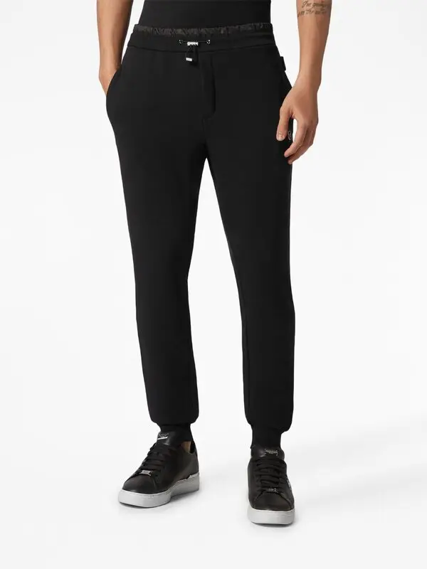 Philipp Plein Logo-patch Drawstring Track Pants - Black
