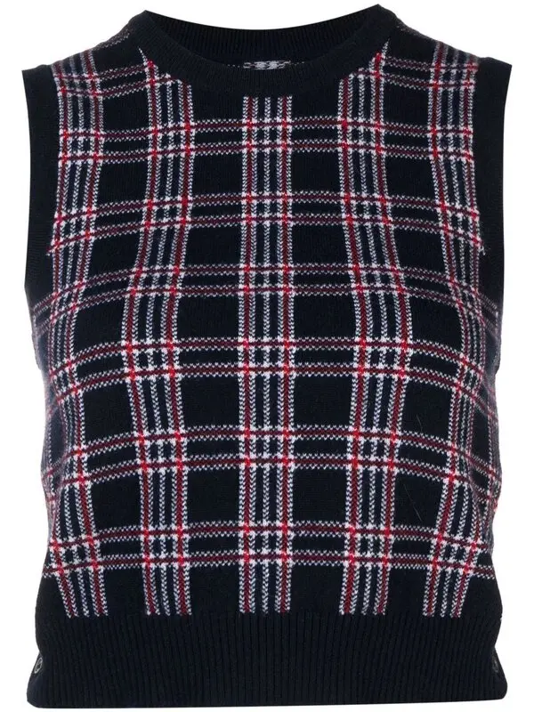 Thom Browne Cropped Crew-neck Shell Top