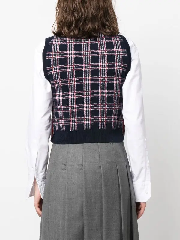 Thom Browne Cropped Crew-neck Shell Top