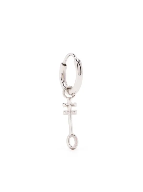 CAPSULE ELEVEN Nefer Symbol Hoop Earring - Silver